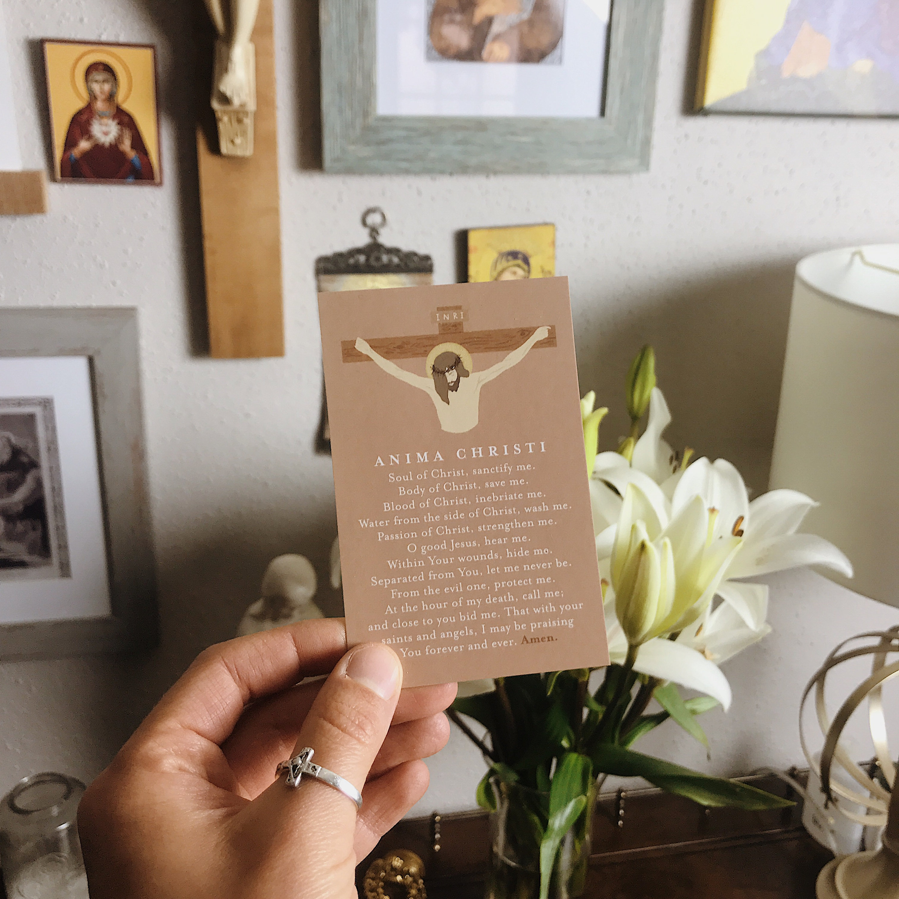 Anima Christi Prayer Card Anima Christi Soul of Christ | Etsy India