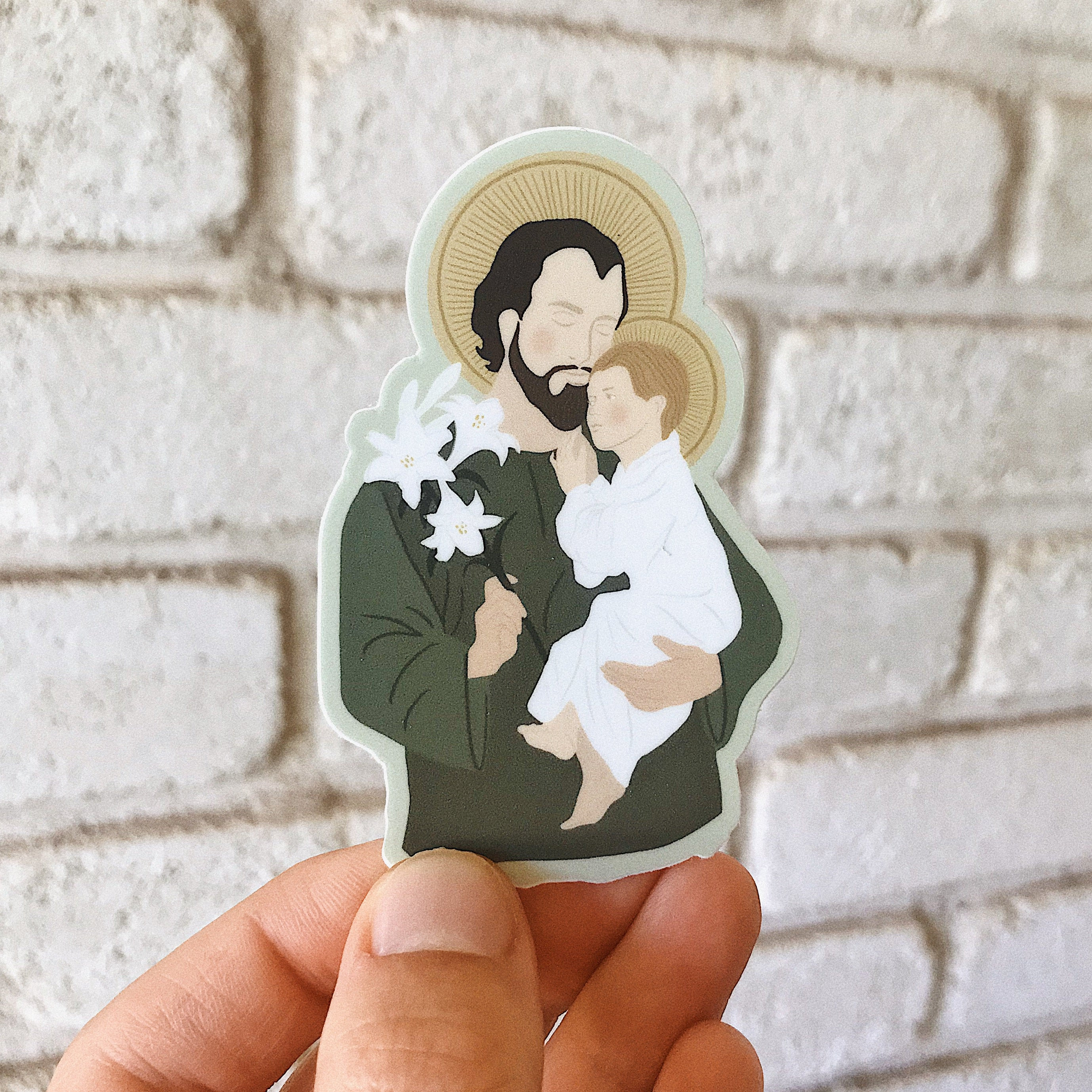 St. Joseph Sticker, Saint Joseph Decal, Saint Sticker, Catholic Sticker ...