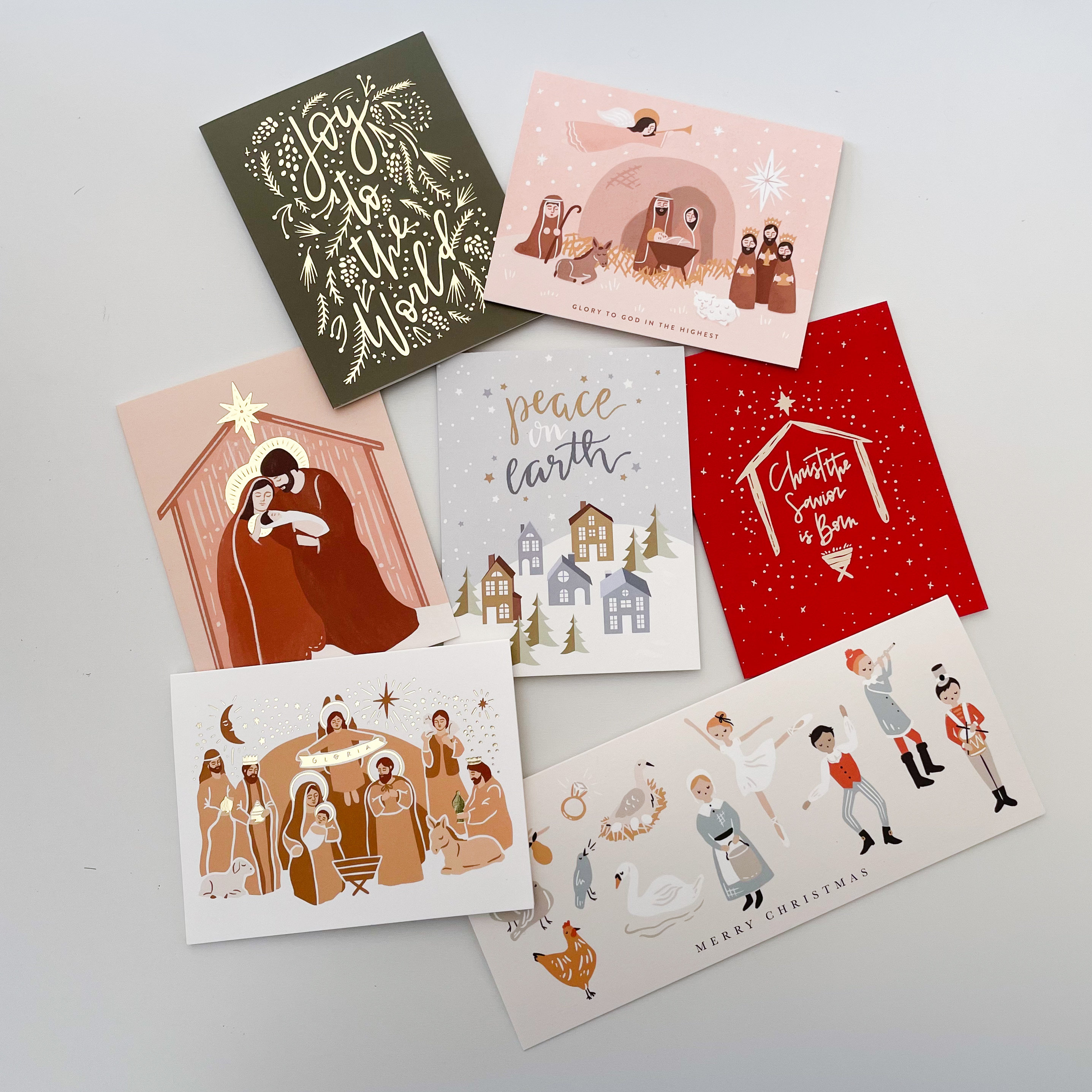 Gold Foil Nativity Christmas Card Religious Christmas Card - Etsy