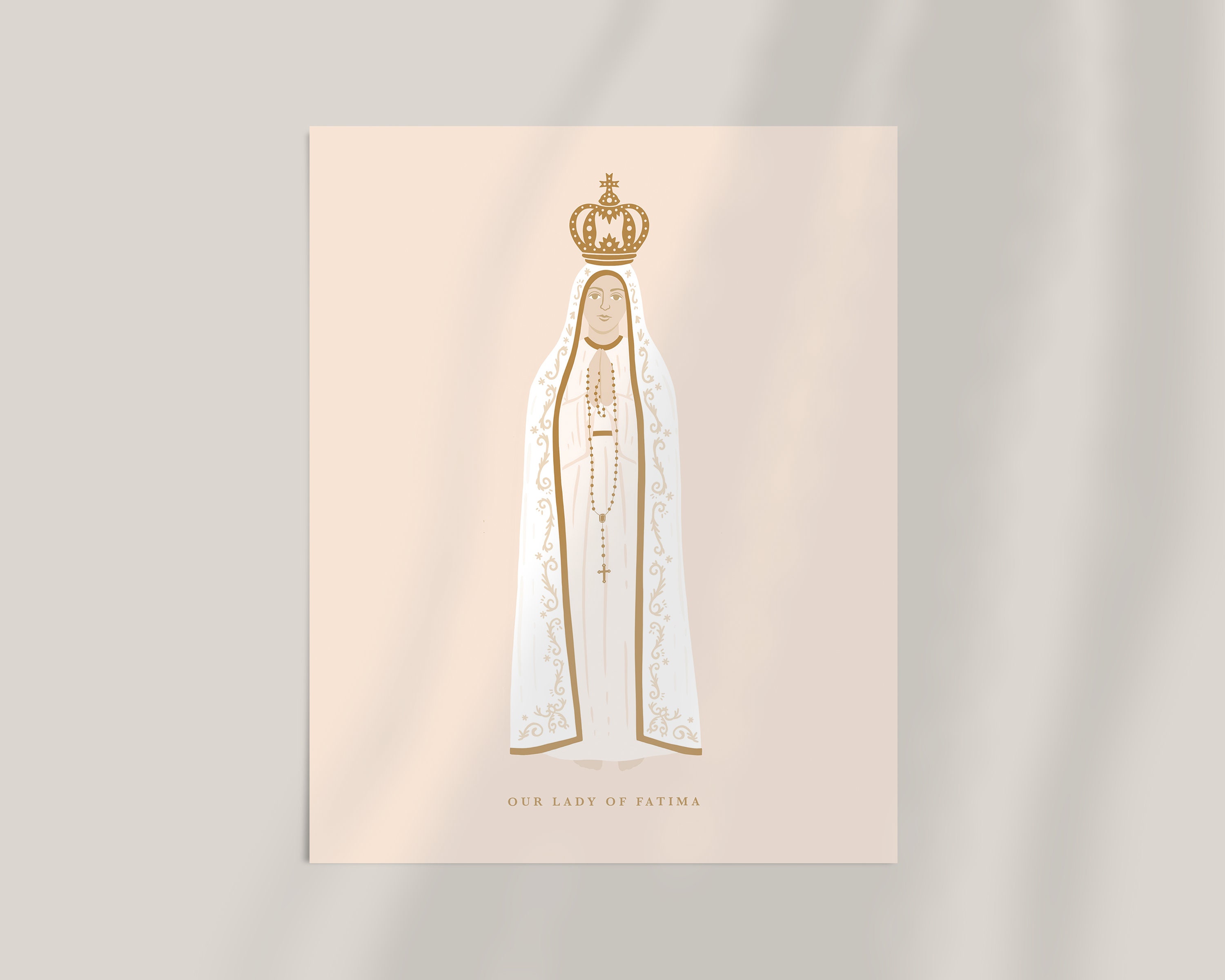 Our Lady of Fatima 8x10 Print Our Lady of Fatima Marian Art | Etsy