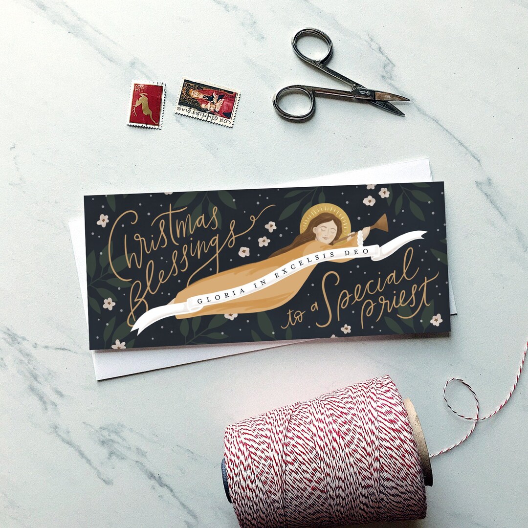Priest Christmas Card, Catholic Christmas Card, Pastor Christmas Card ...