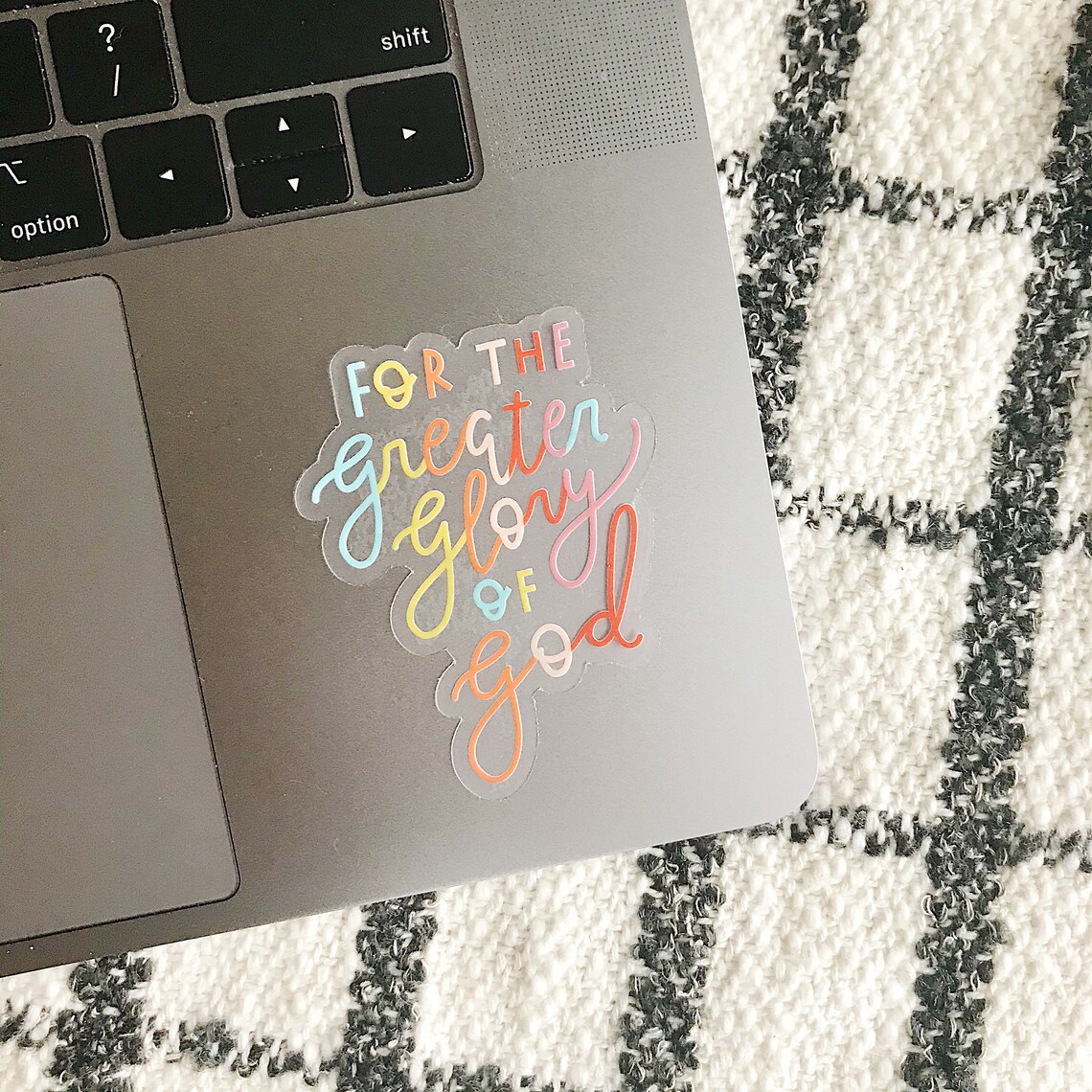 For the Greater Glory of God Clear Sticker AMDG Sticker - Etsy