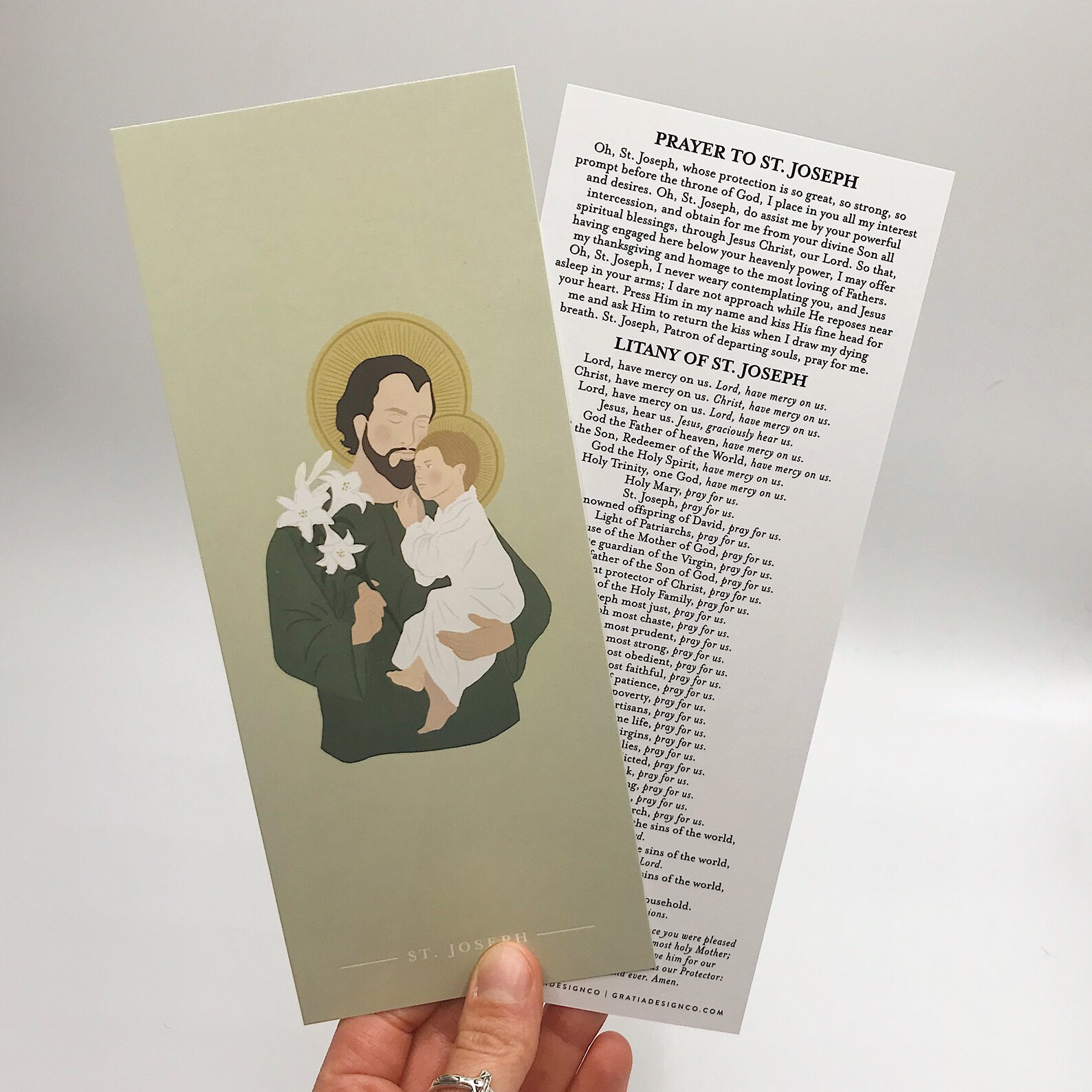 St. Joseph Prayer Card Litany of St. Joseph St. Joseph - Etsy