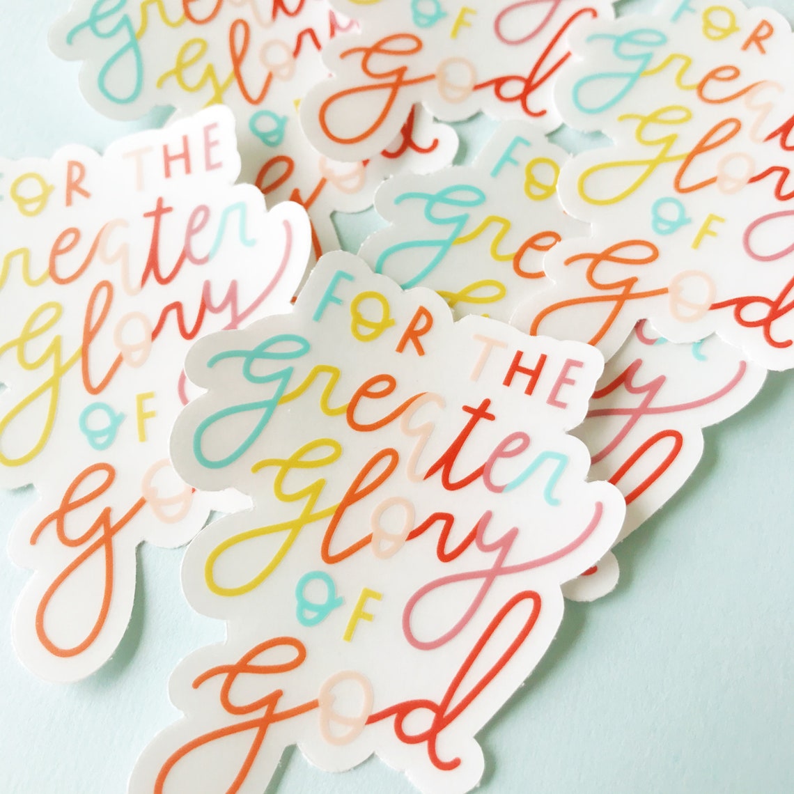 For the Greater Glory of God Clear Sticker AMDG Sticker - Etsy