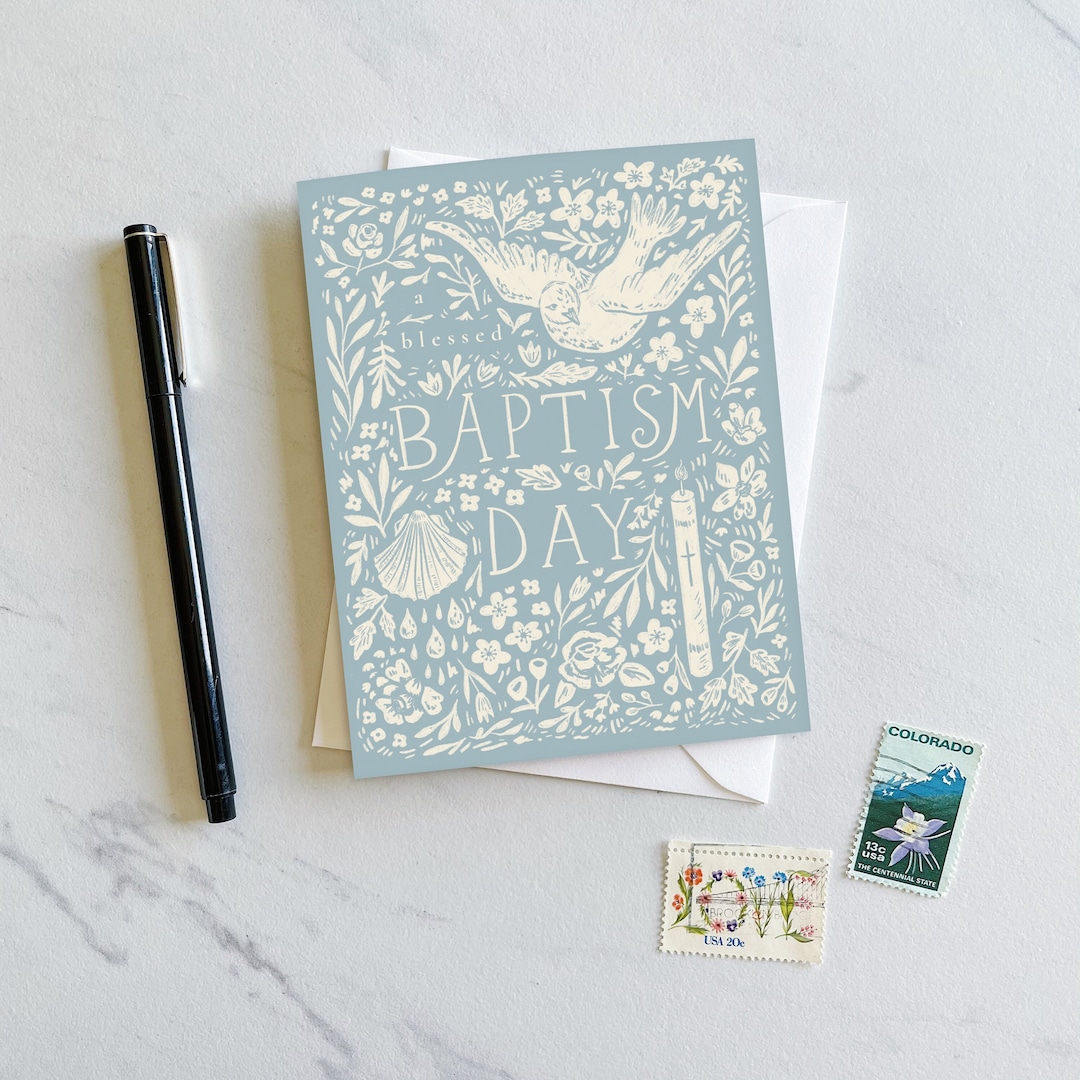 Baptism Greeting Card, Catholic Baptism Card, Catholic Baptism, Baptism ...