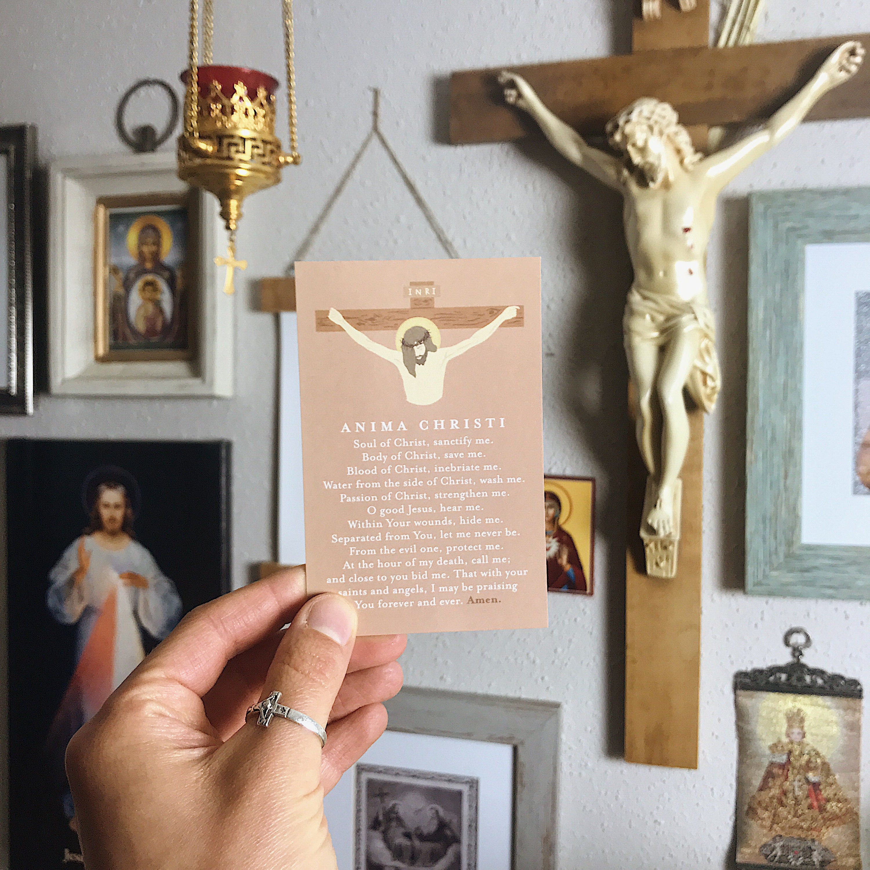Anima Christi Prayer Card Anima Christi Soul of Christ - Etsy Finland