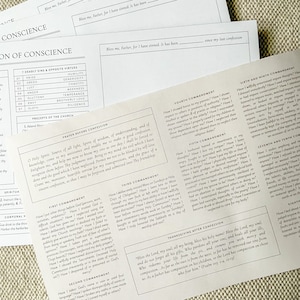 Examination of Conscience Notepad, Confession Notepad, Act of ...