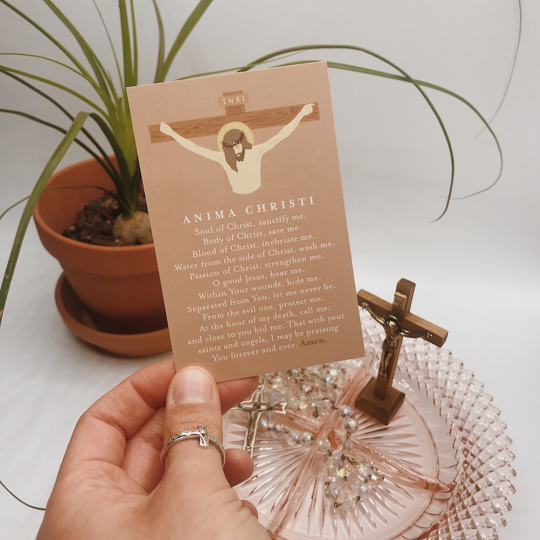 Anima Christi Prayer Card, Anima Christi, Soul of Christ, Catholic ...