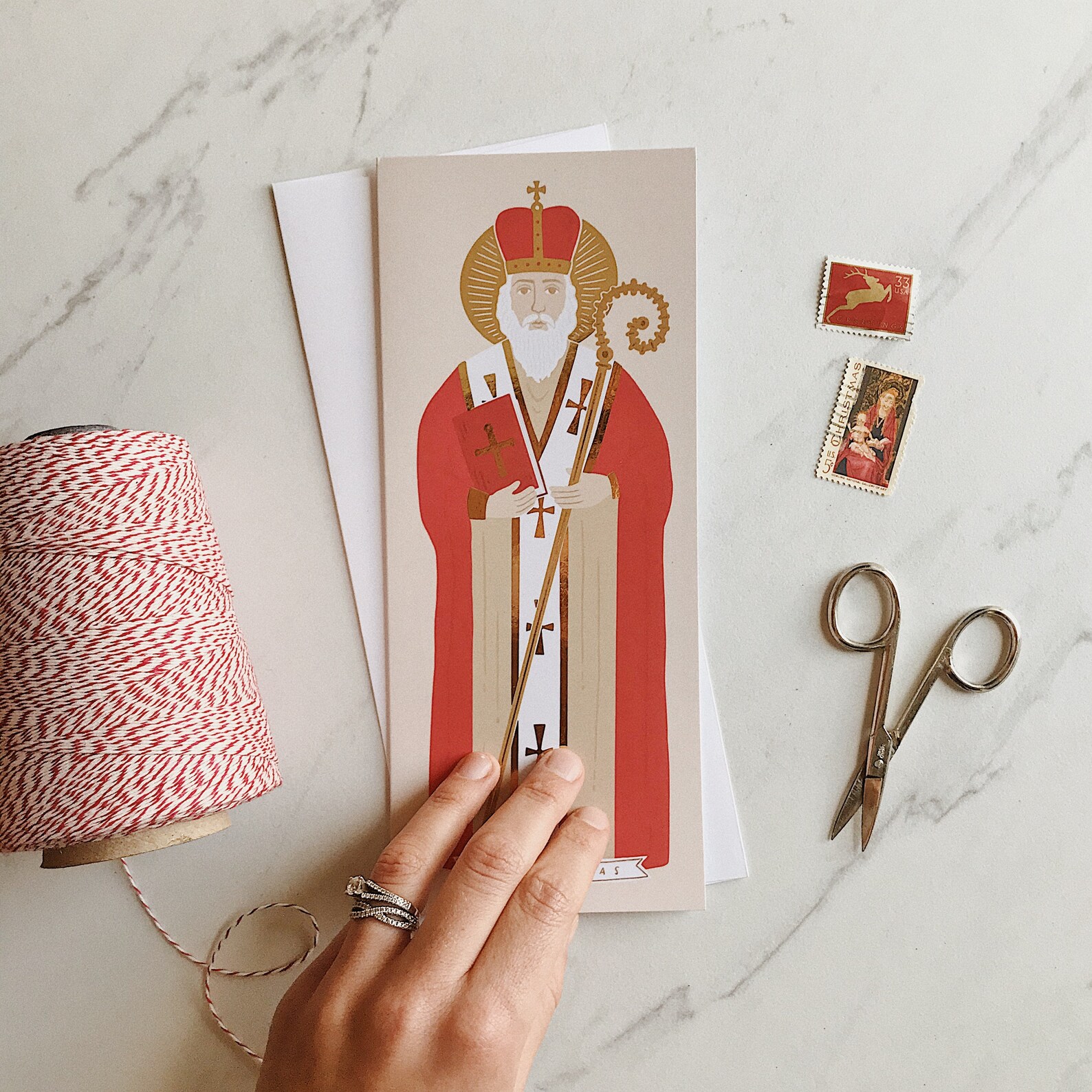 St. Nicholas Card Advent Card Catholic Christmas Card Saint | Etsy