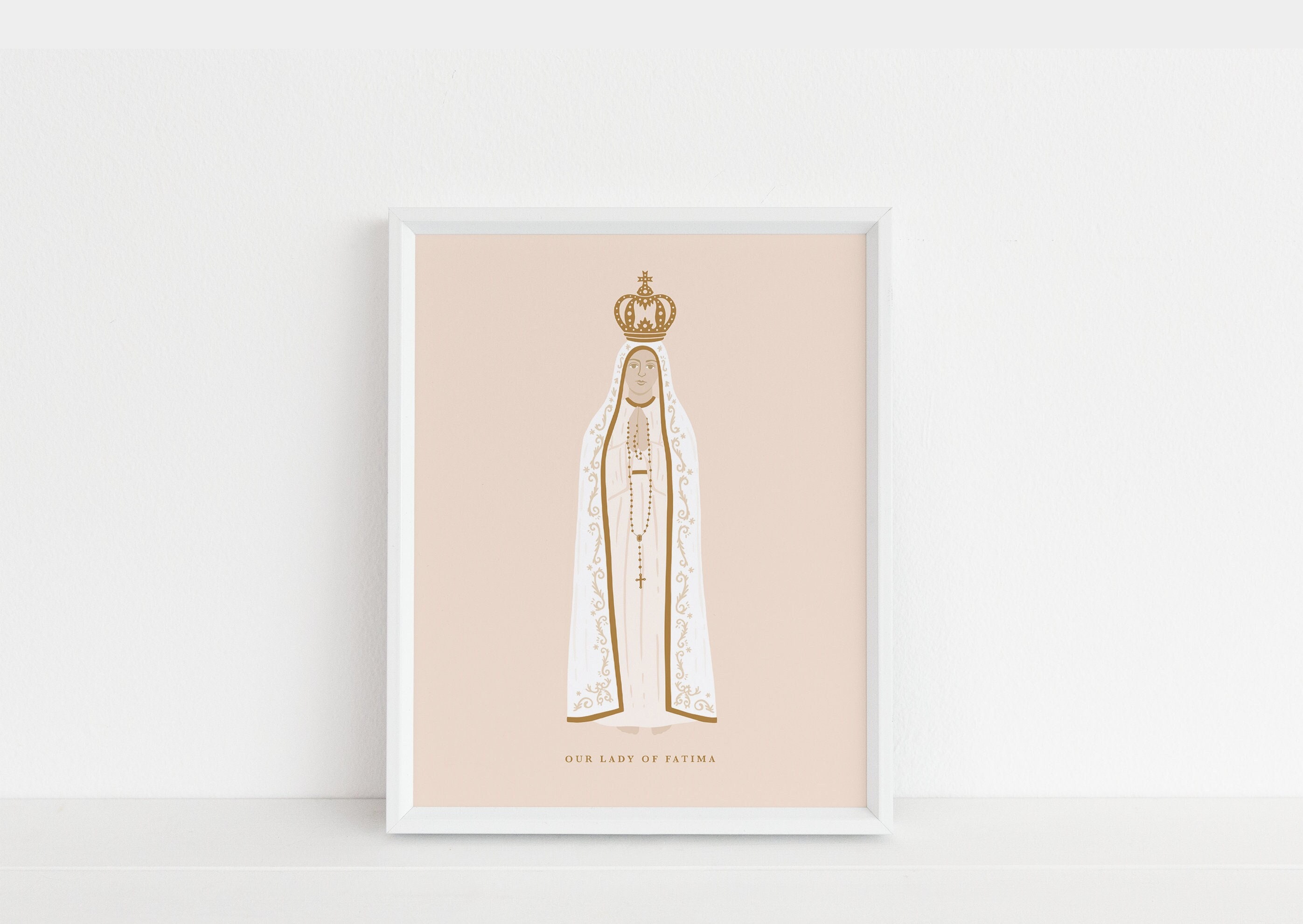 Our Lady of Fatima 8x10 Print Our Lady of Fatima Marian Art | Etsy