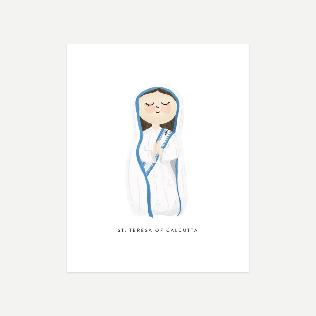 St. Teresa of Calcutta Print Digital Download, 8x10 and 5x7, Mother ...