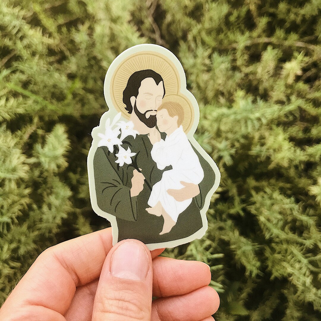 St. Joseph Sticker, Saint Joseph Decal, Saint Sticker, Catholic Sticker ...