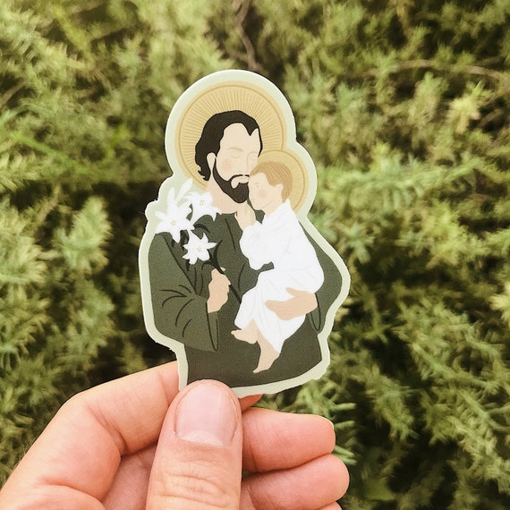 St. Joseph Sticker Saint Joseph Decal Saint Sticker | Etsy