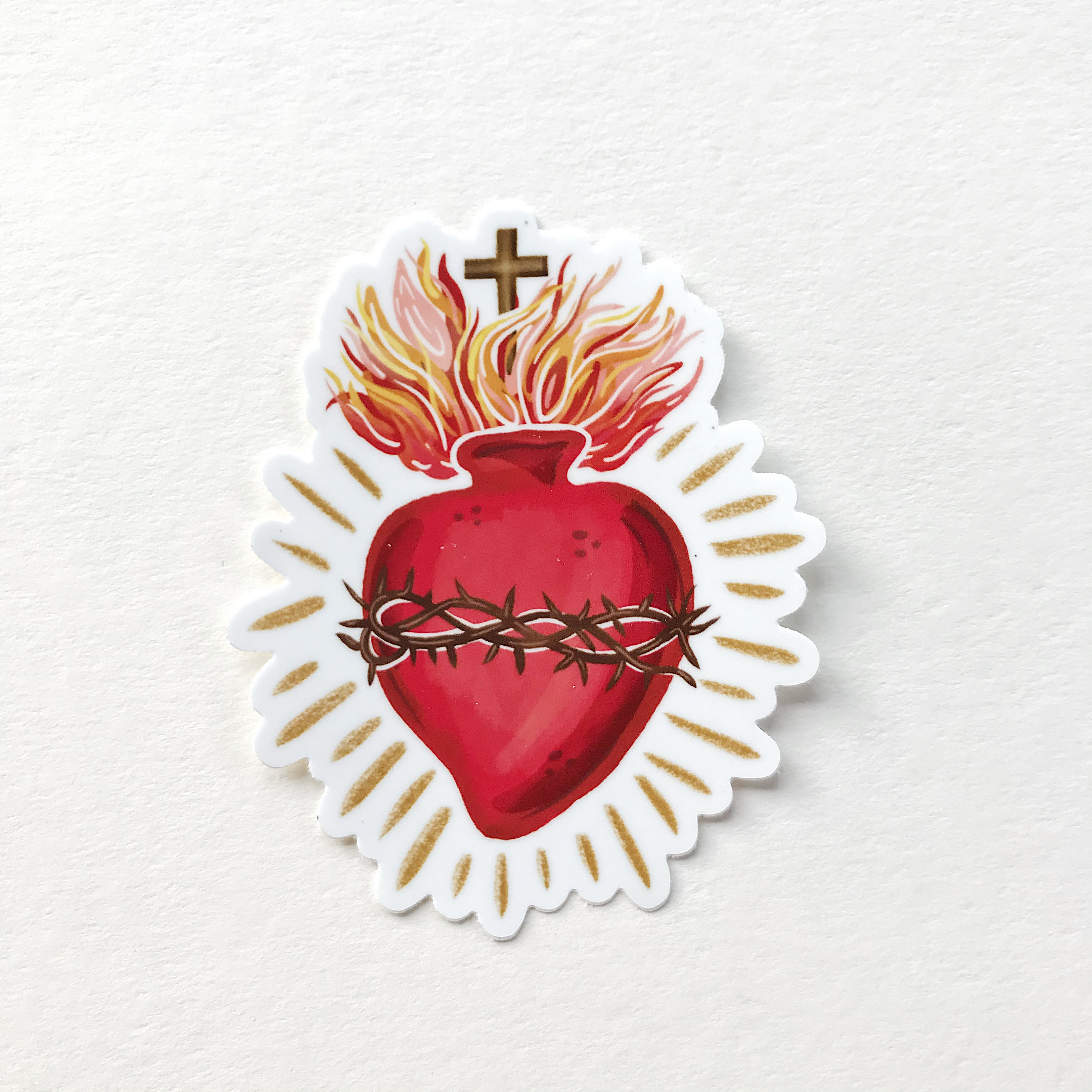 Sacred Heart Sticker Sacred Heart Decal Sacred Heart of - Etsy