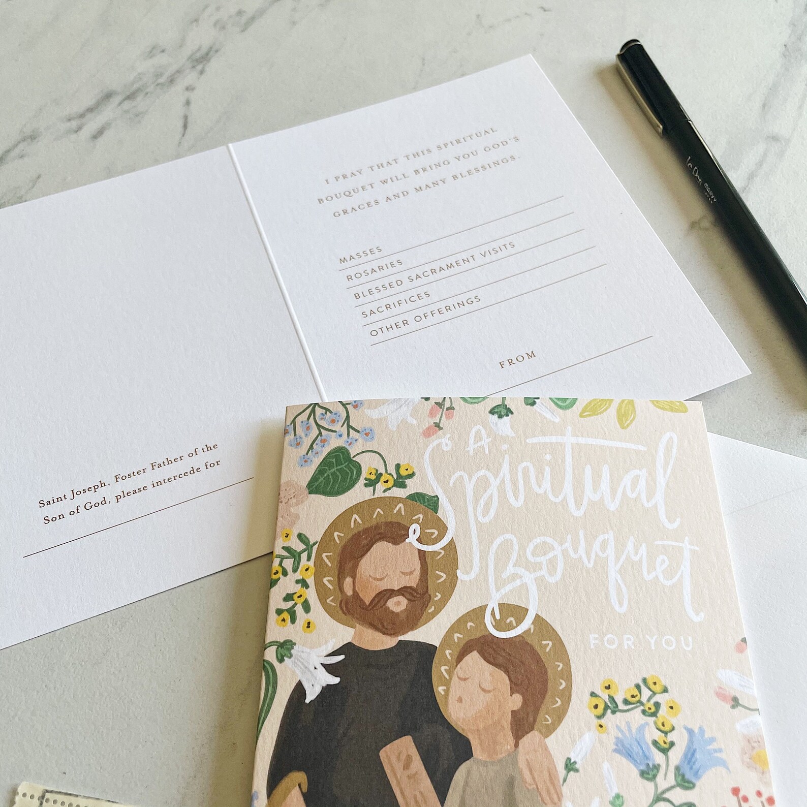 Spiritual Bouquet Card, St. Joseph Card, Spiritual Bouquet, Prayer ...