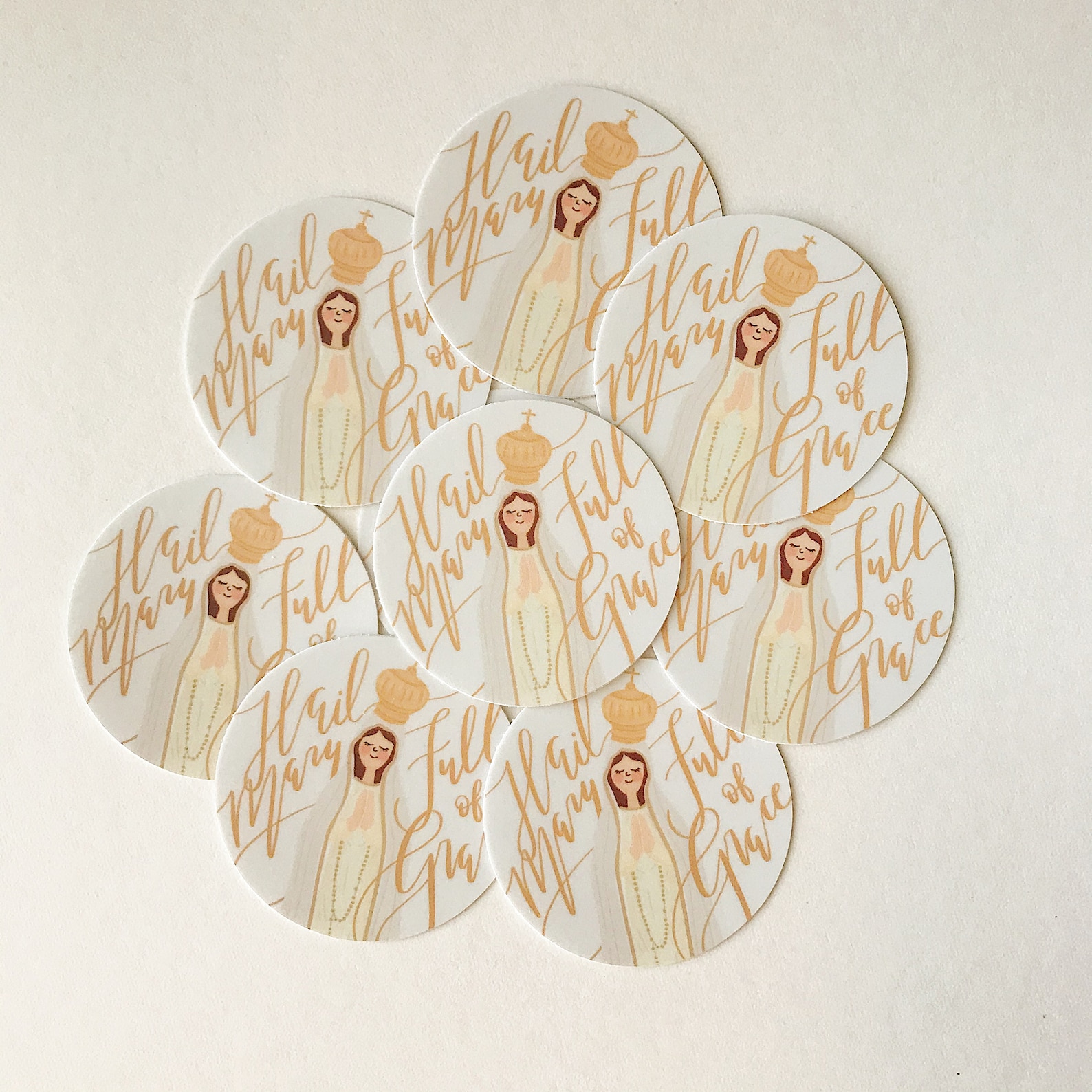 Our Lady of Fatima Sticker Hail Mary Sticker Marian Sticker - Etsy