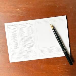 Examination of Conscience Notepad, Confession Notepad, Act of ...