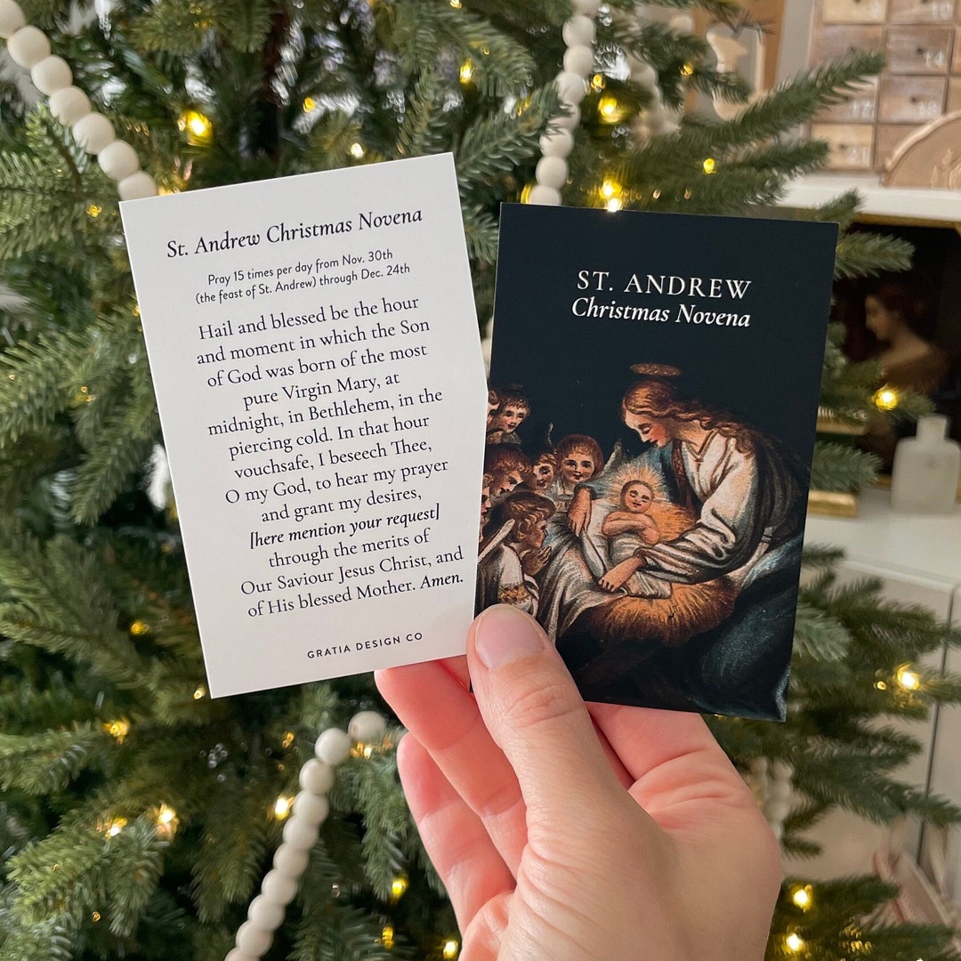 St. Andrew Christmas Novena Prayer Card, Christmas Anticipation Novena ...