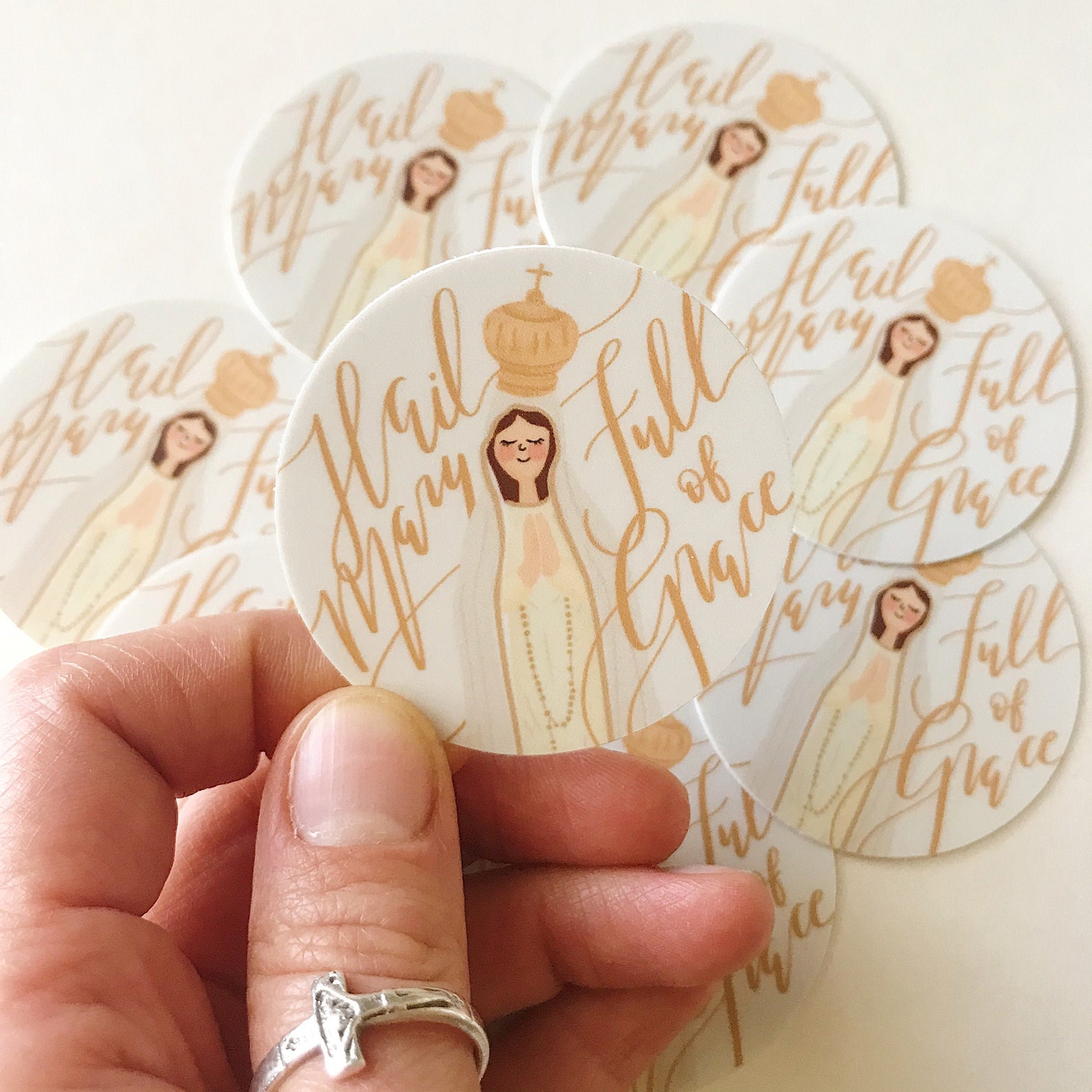 Our Lady of Fatima Sticker Hail Mary Sticker Marian Sticker - Etsy