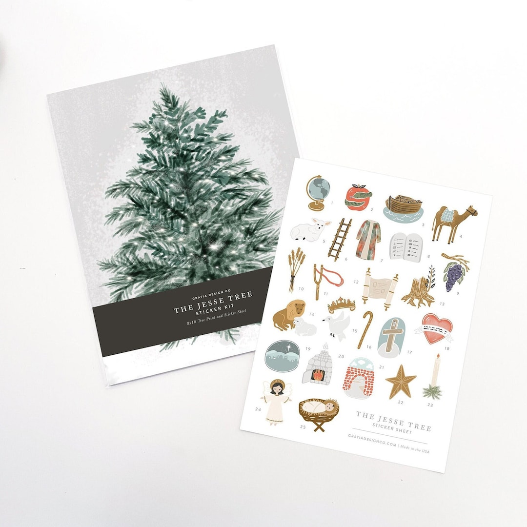The Jesse Tree Sticker Kit, Jesse Tree Advent, Christian Advent ...