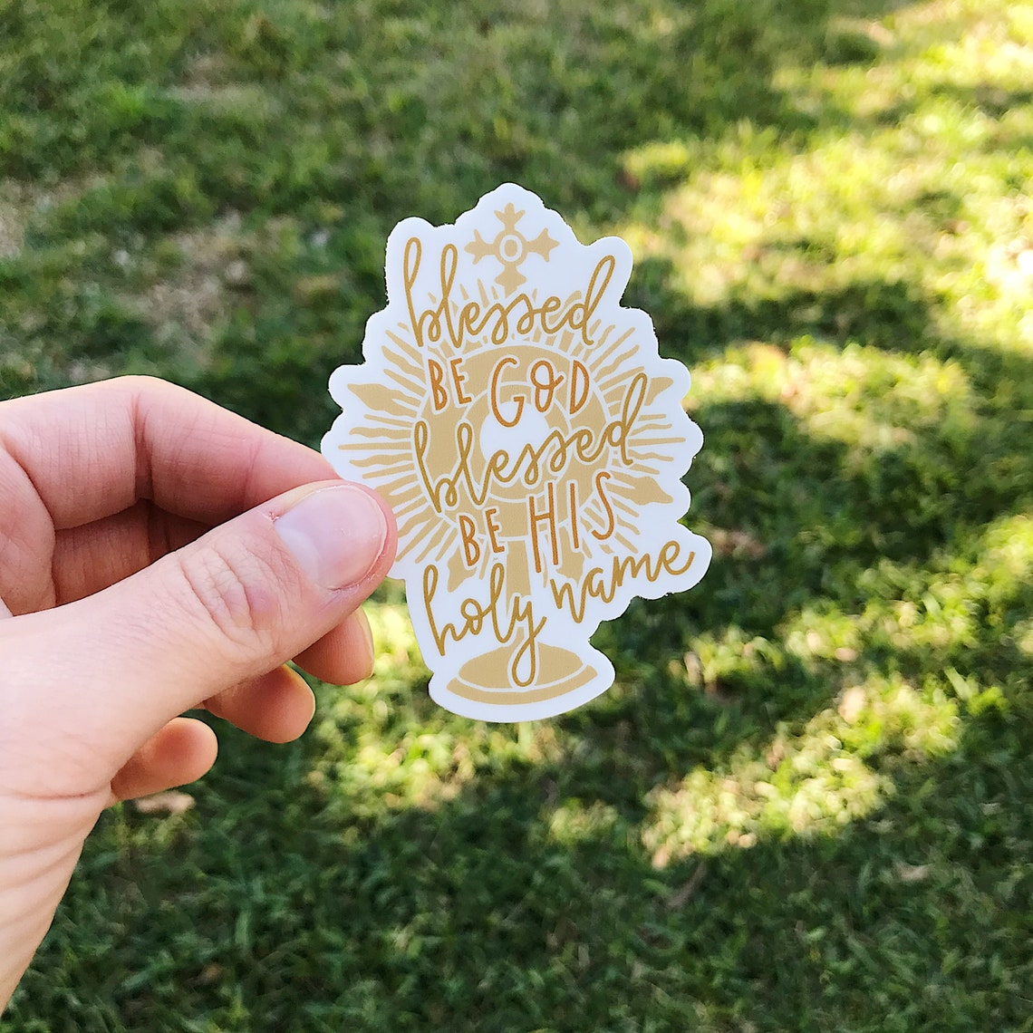 Blessed Be God Sticker Divine Praises Decal Adoration - Etsy