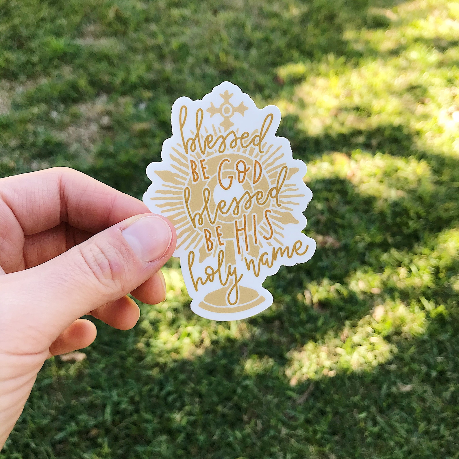 Blessed Be God Sticker Divine Praises Decal Adoration - Etsy