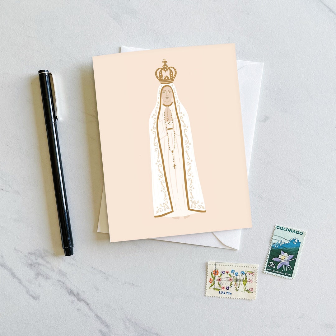 Our Lady of Fatima Card, Fatima Card, Our Lady of Fatima Gift, Fatima ...