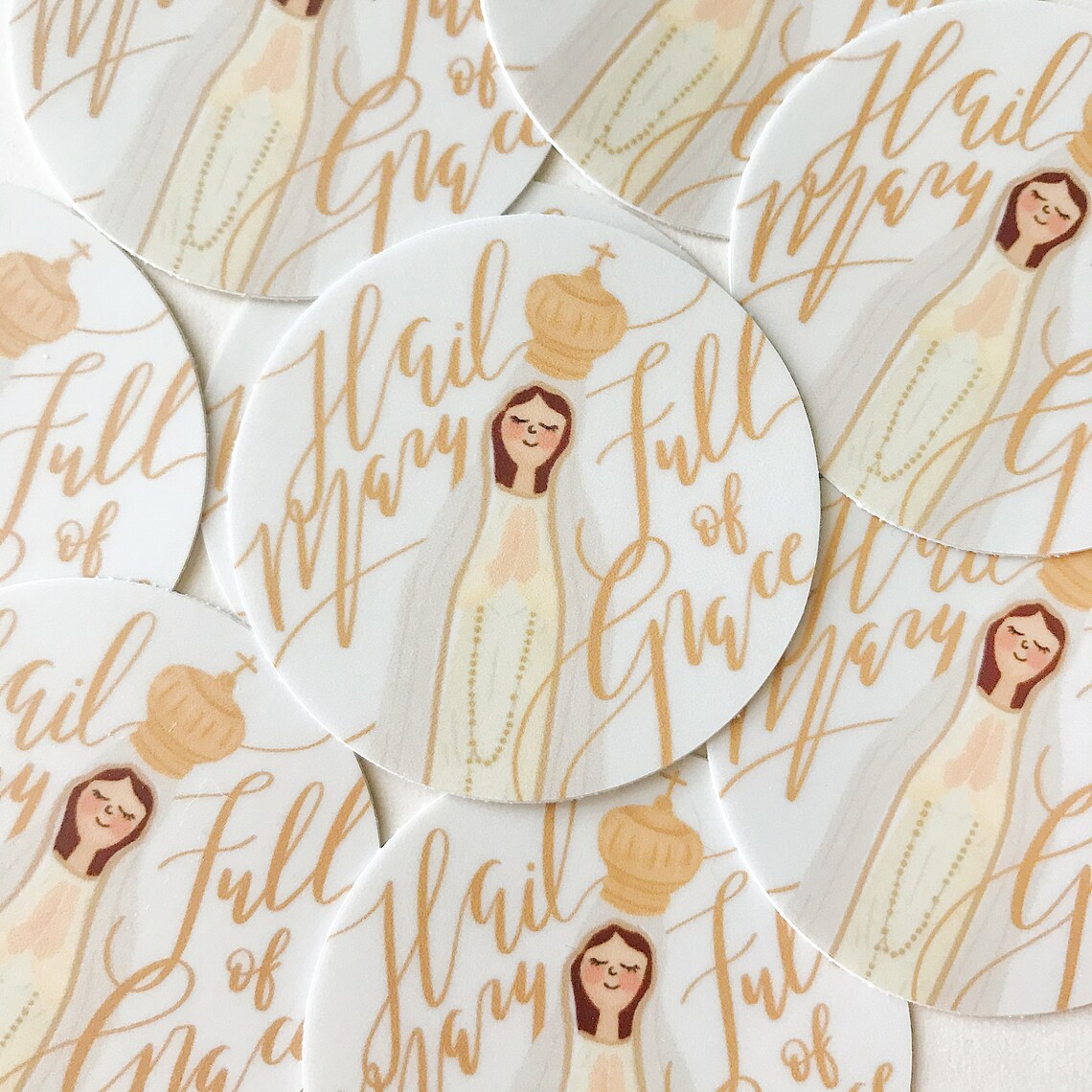 Our Lady of Fatima Sticker Hail Mary Sticker Marian Sticker - Etsy