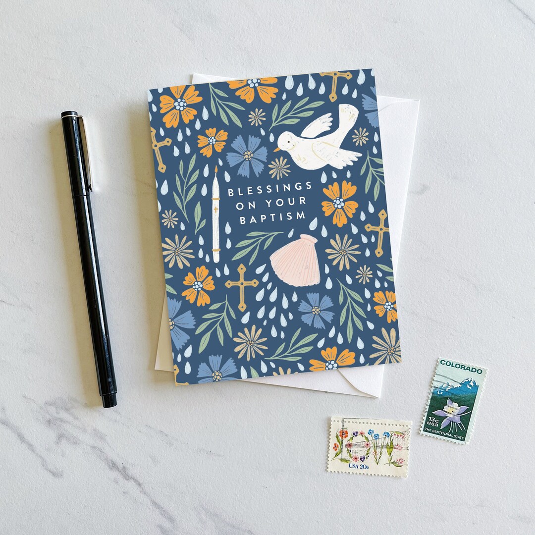 Baptism Greeting Card, Catholic Baptism Gift, Baptism Card Girl ...