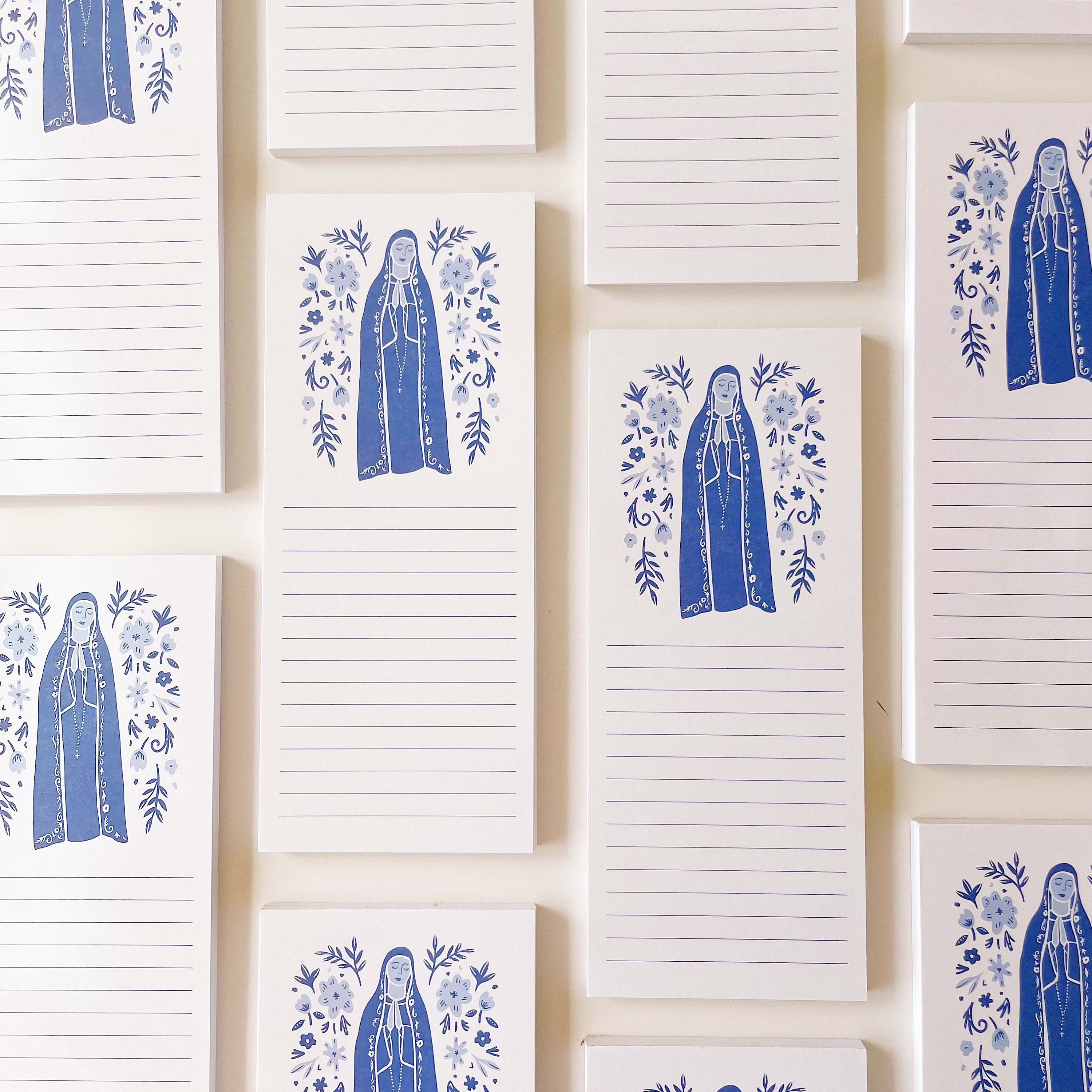 Marian Notepad Marian Stationery Catholic Notepad Catholic - Etsy