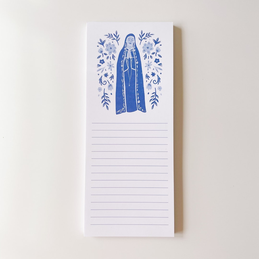 Marian Notepad, Marian Stationery, Catholic Notepad, Catholic Gift ...