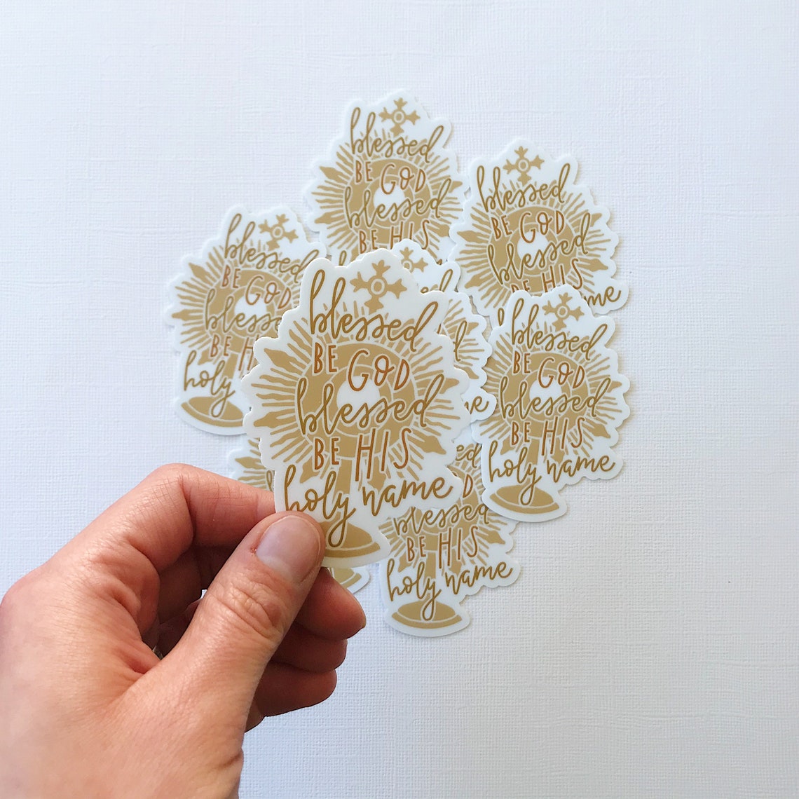Blessed Be God Sticker Divine Praises Decal Adoration - Etsy