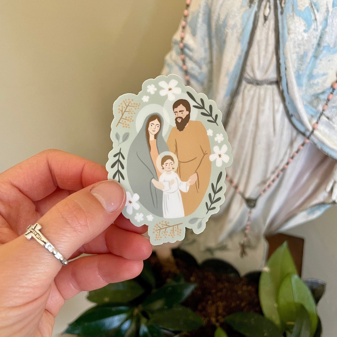 Holy Family Sticker, Jesus Mary and Joseph Sticker, Holy Family Vinyl ...