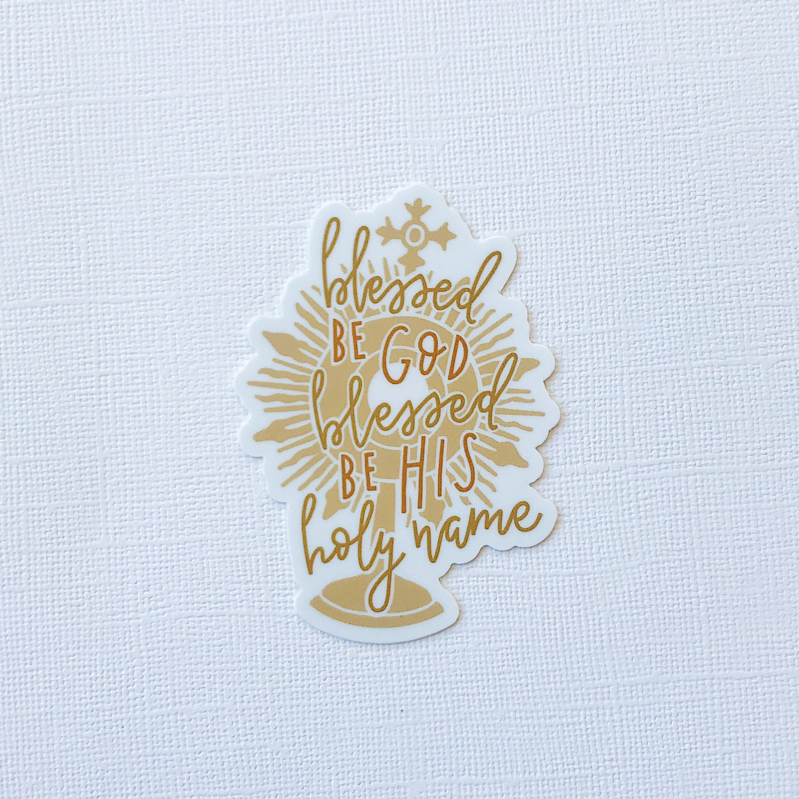 Blessed Be God Sticker Divine Praises Decal Adoration - Etsy