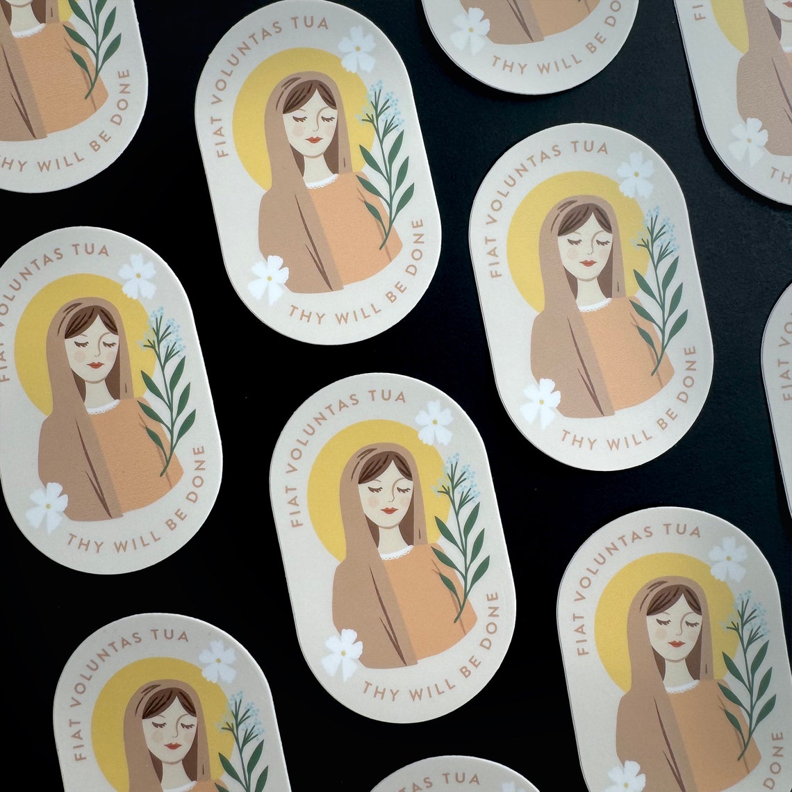 Fiat Voluntas Tua Sticker, Thy Will Be Done Sticker, Marian Sticker ...