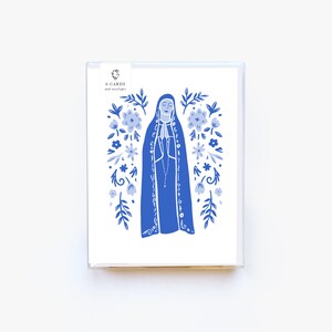 Marian Notecard, Blessed Mother Card, Marian Gift, Virgin Mary Card ...