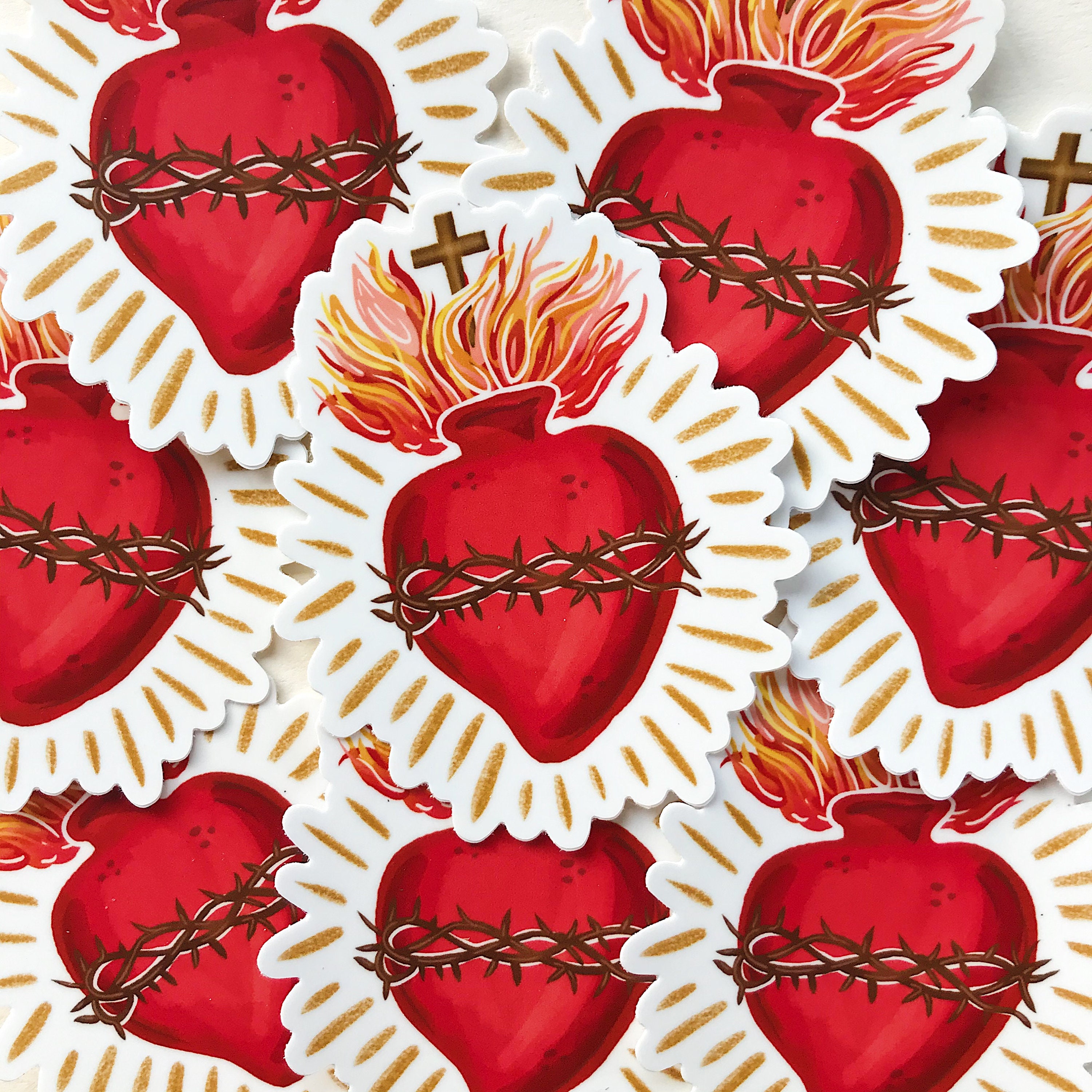 Sacred Heart Sticker Sacred Heart Decal Sacred Heart of - Etsy