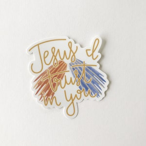 Jesus I Trust in You Sticker, Divine Mercy Sticker, Jesus Sticker ...