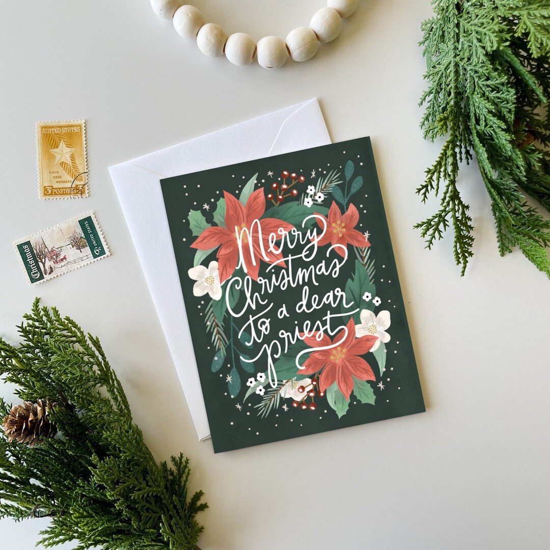 Priest Christmas Card, Catholic Christmas Card, Pastor Christmas Cards ...