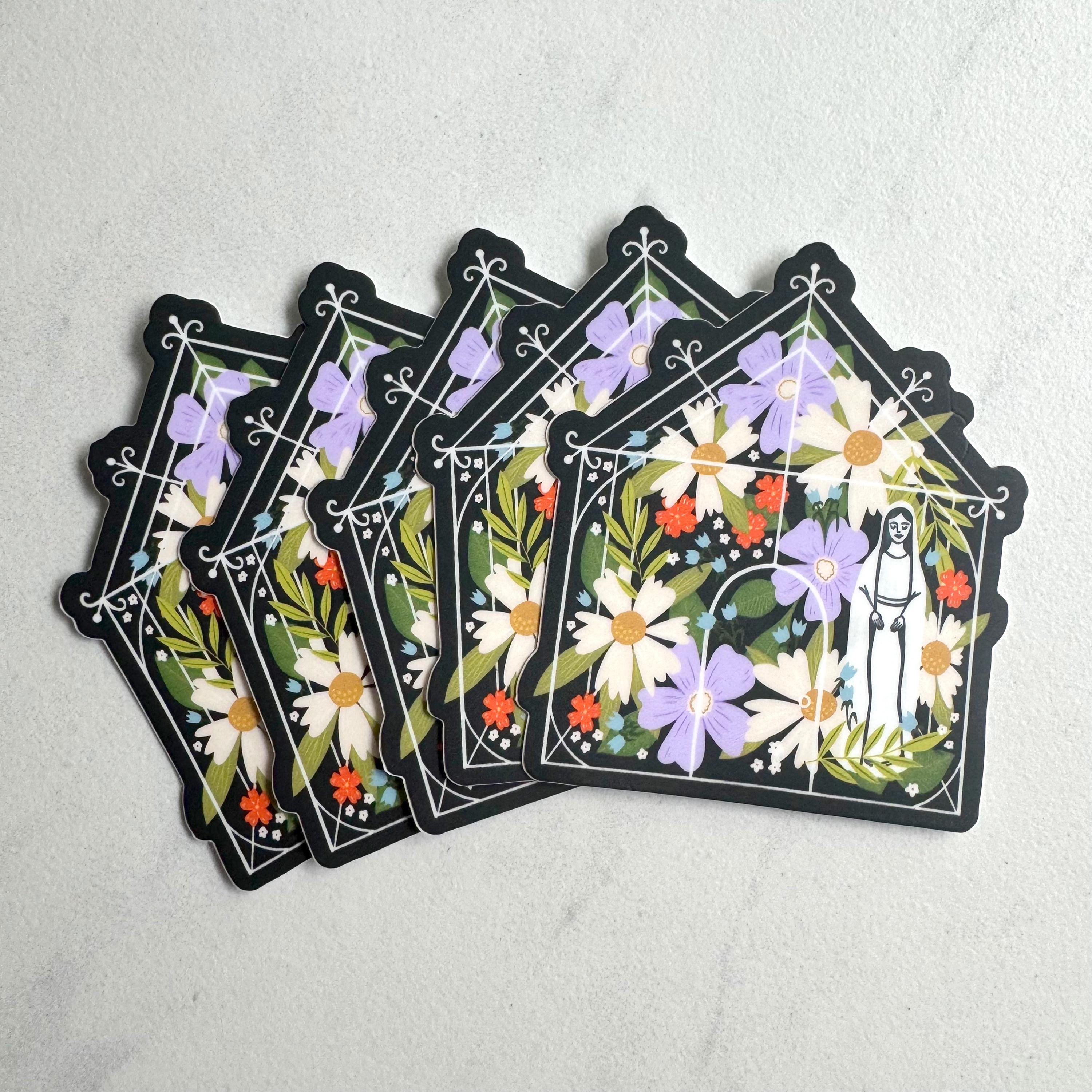Marian Sticker, Mary Garden Sticker, Mary Decal, Mary Sticker, Marian ...