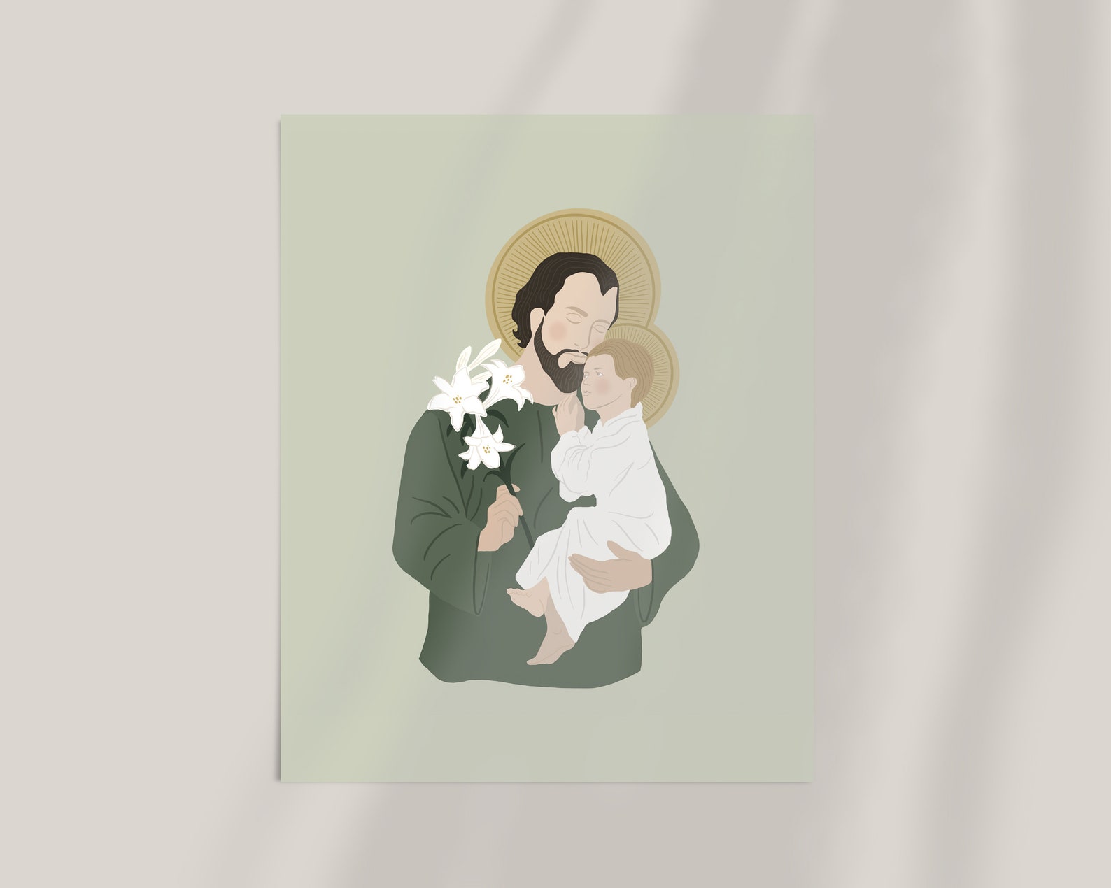 St. Joseph 8x10 Print St. Joseph Print Saint Joseph Art | Etsy