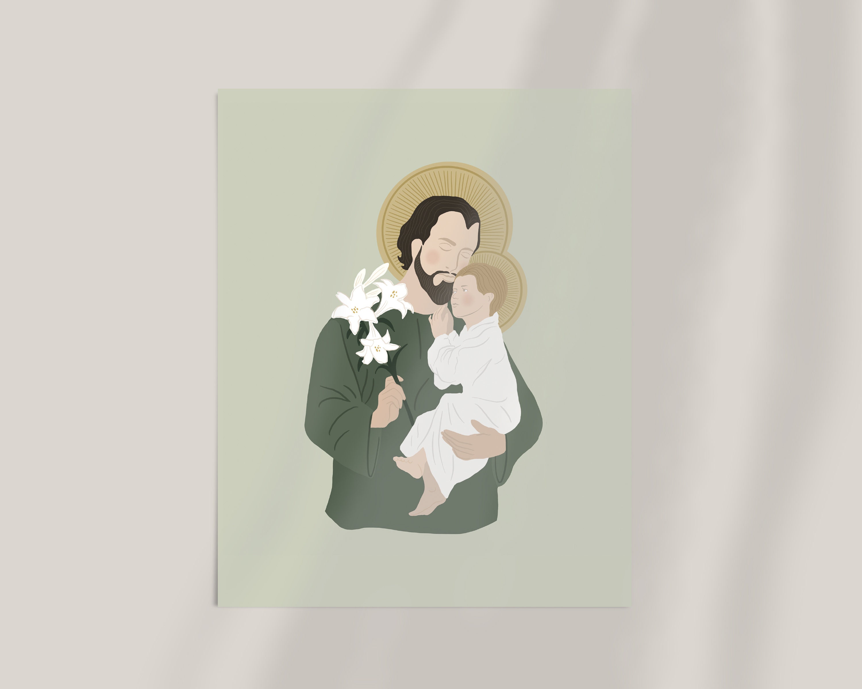 St. Joseph 8x10 Print St. Joseph Print Saint Joseph Art - Etsy