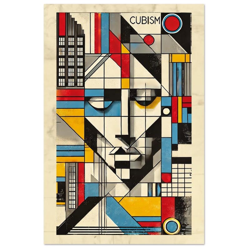 Cubism Bauhaus Poster – Geometric Abstract Art Print - Etsy