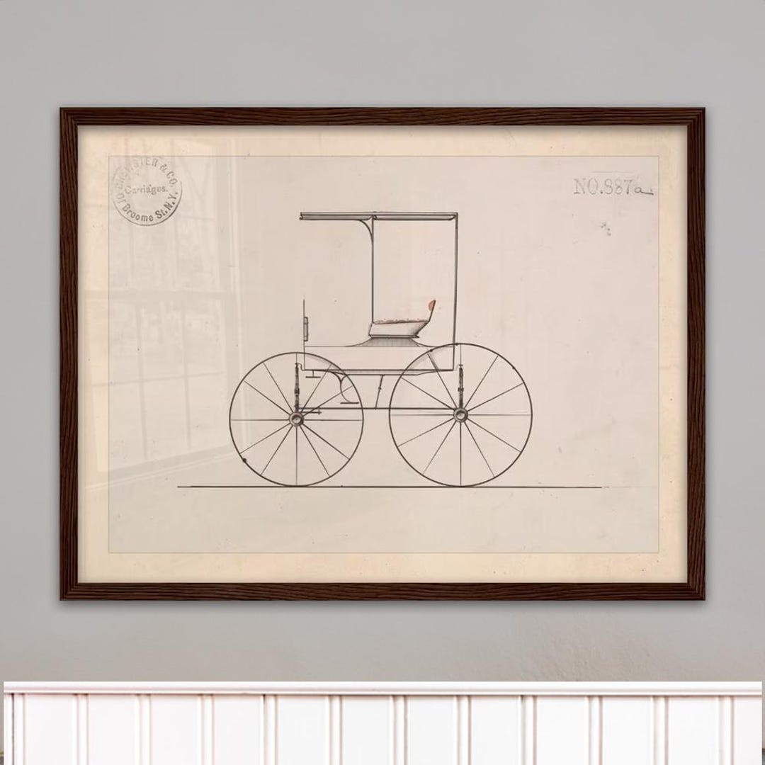 Vintage Technical Drawing No. 887 – 19th Century Brewster & Co ...