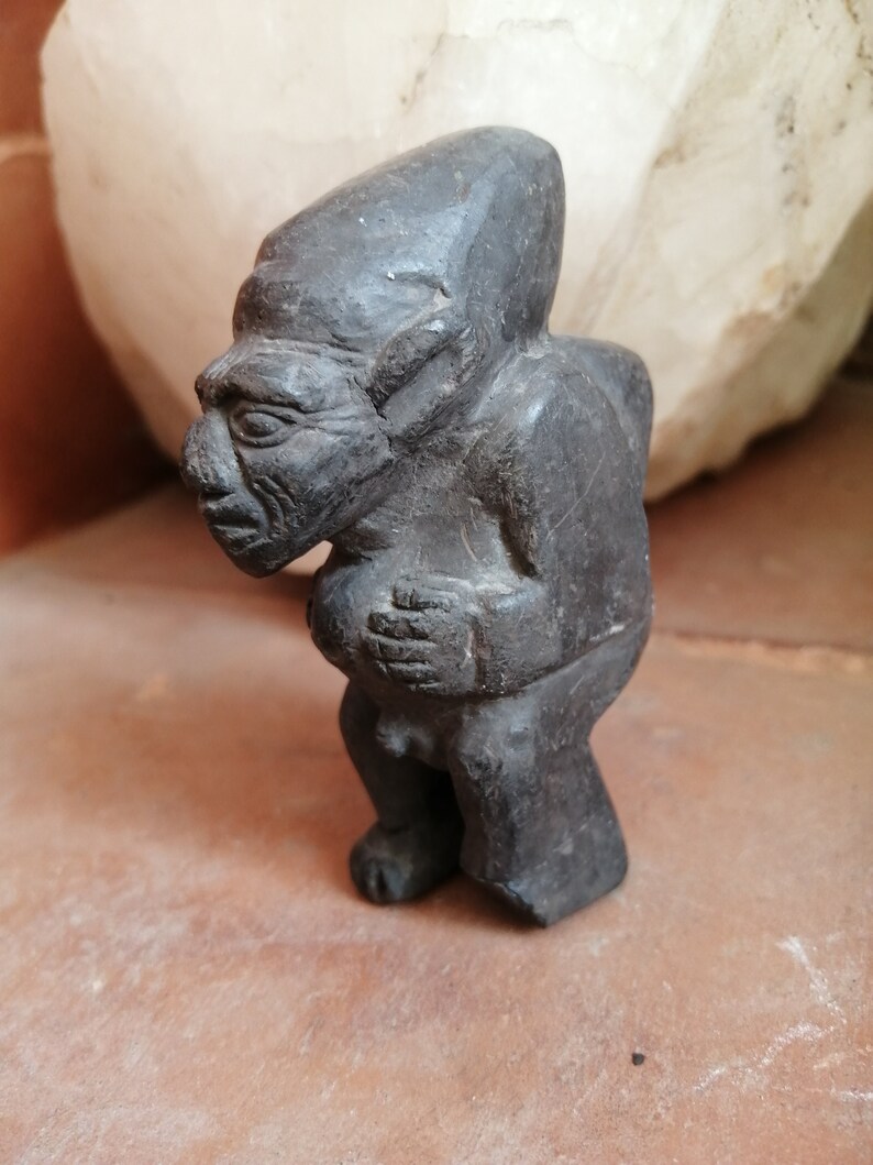 Stone Carved Nazca Warrior With Elongated Skull From Peru - Etsy