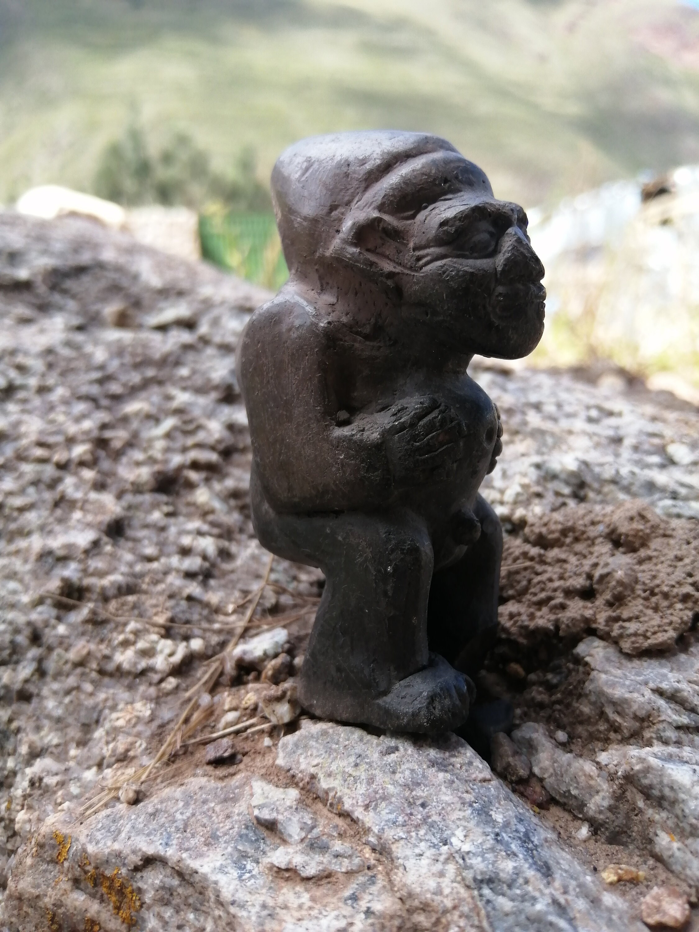 Stone Carved Nazca Warrior With Elongated Skull From Peru - Etsy