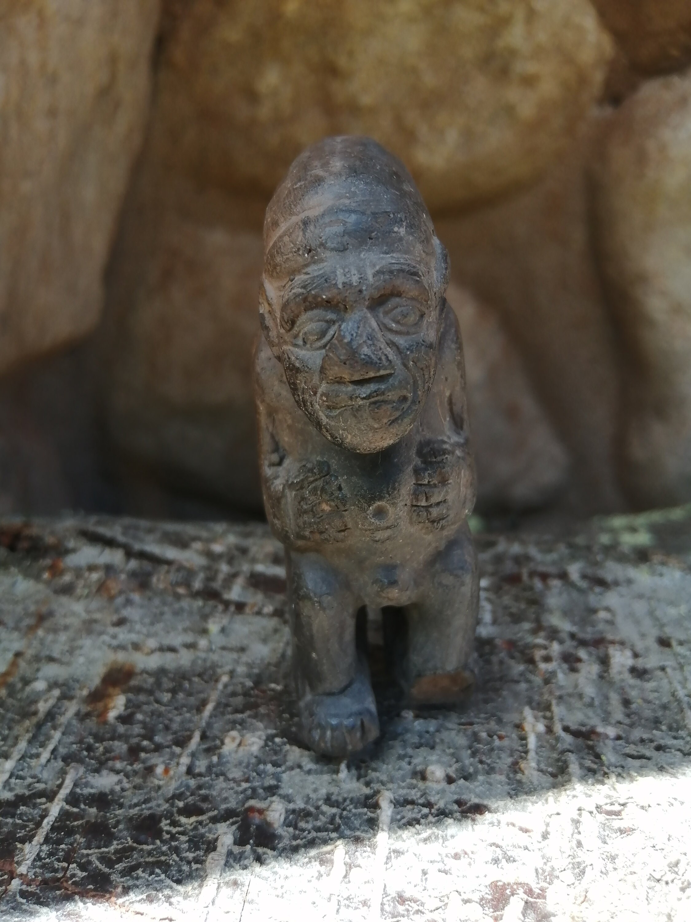 Stone Carved Nazca Warrior With Elongated Skull From Peru - Etsy