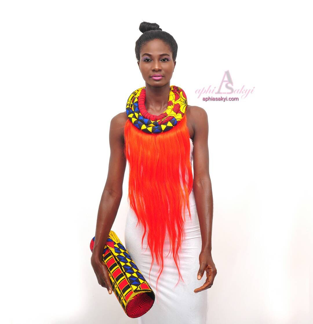 Ankara necklace African necklace African jewelry Ankara | Etsy