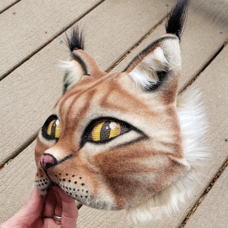 Felted Therian Mask Cat or Tail Mask Lynx Bobcat Wildcat - Etsy