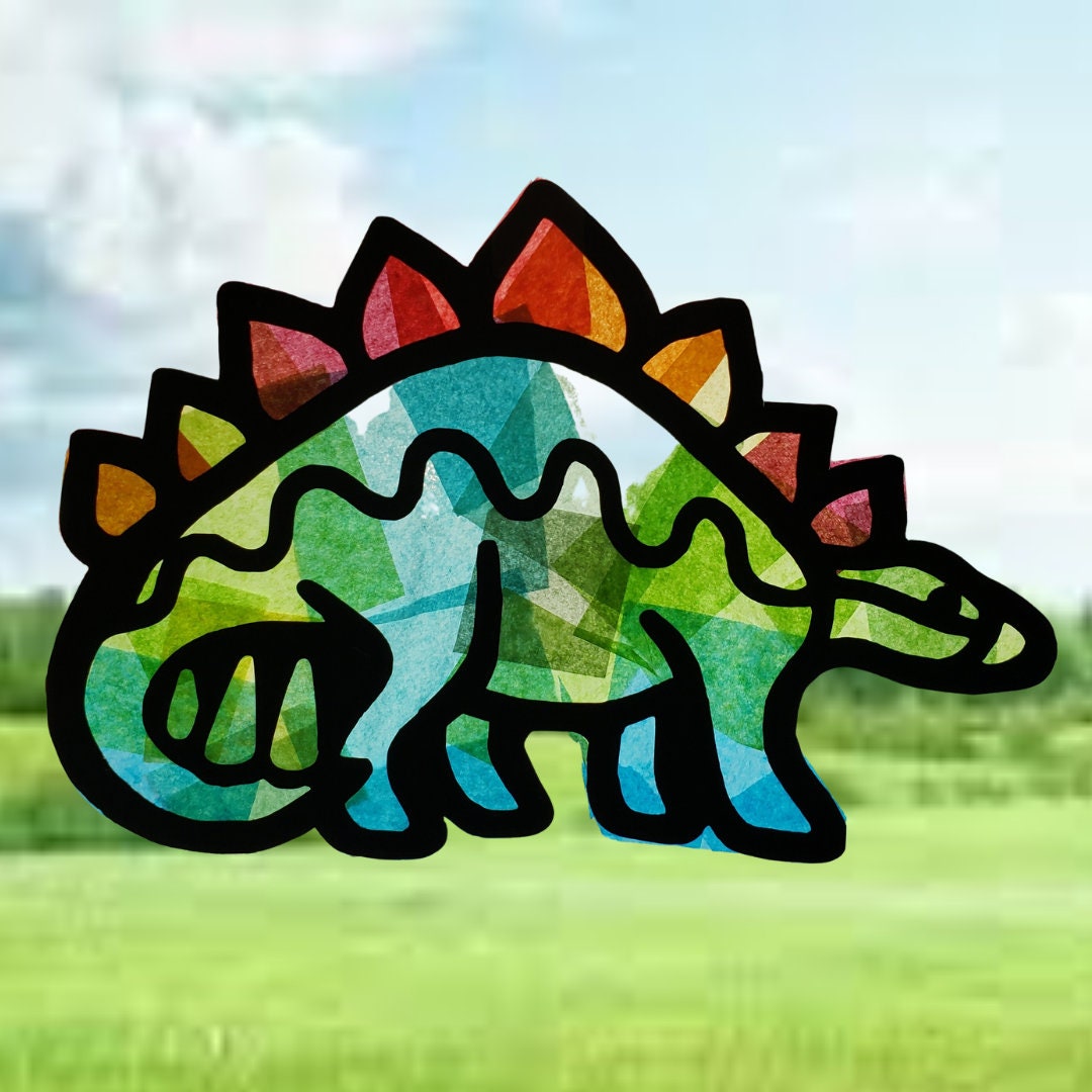 Classroom Dinosaur Crafts for Kids Dinosaur Suncatcher Kit Dino Paper ...